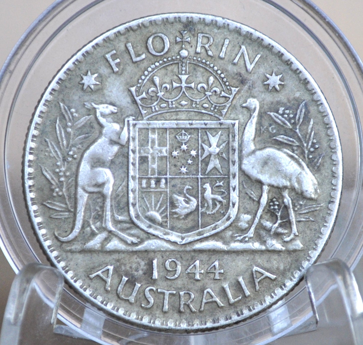 1944 One Florin Australia - Great Condition - King George - Australian ...