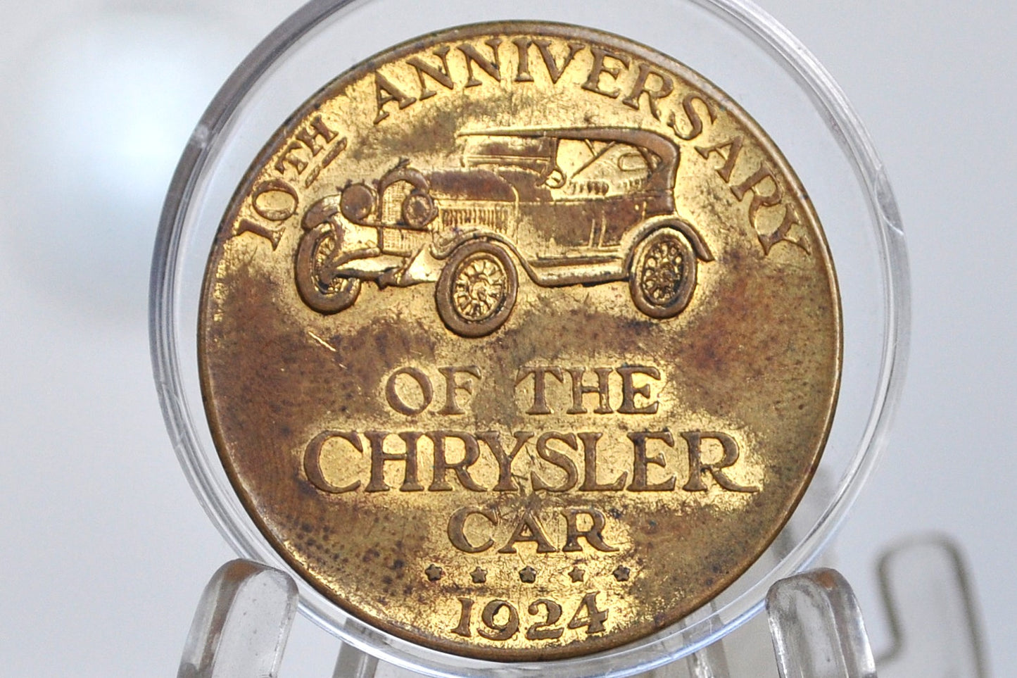 1934 Chicago Illinois World's Fair token airflow Chrysler Car 10th ann ...