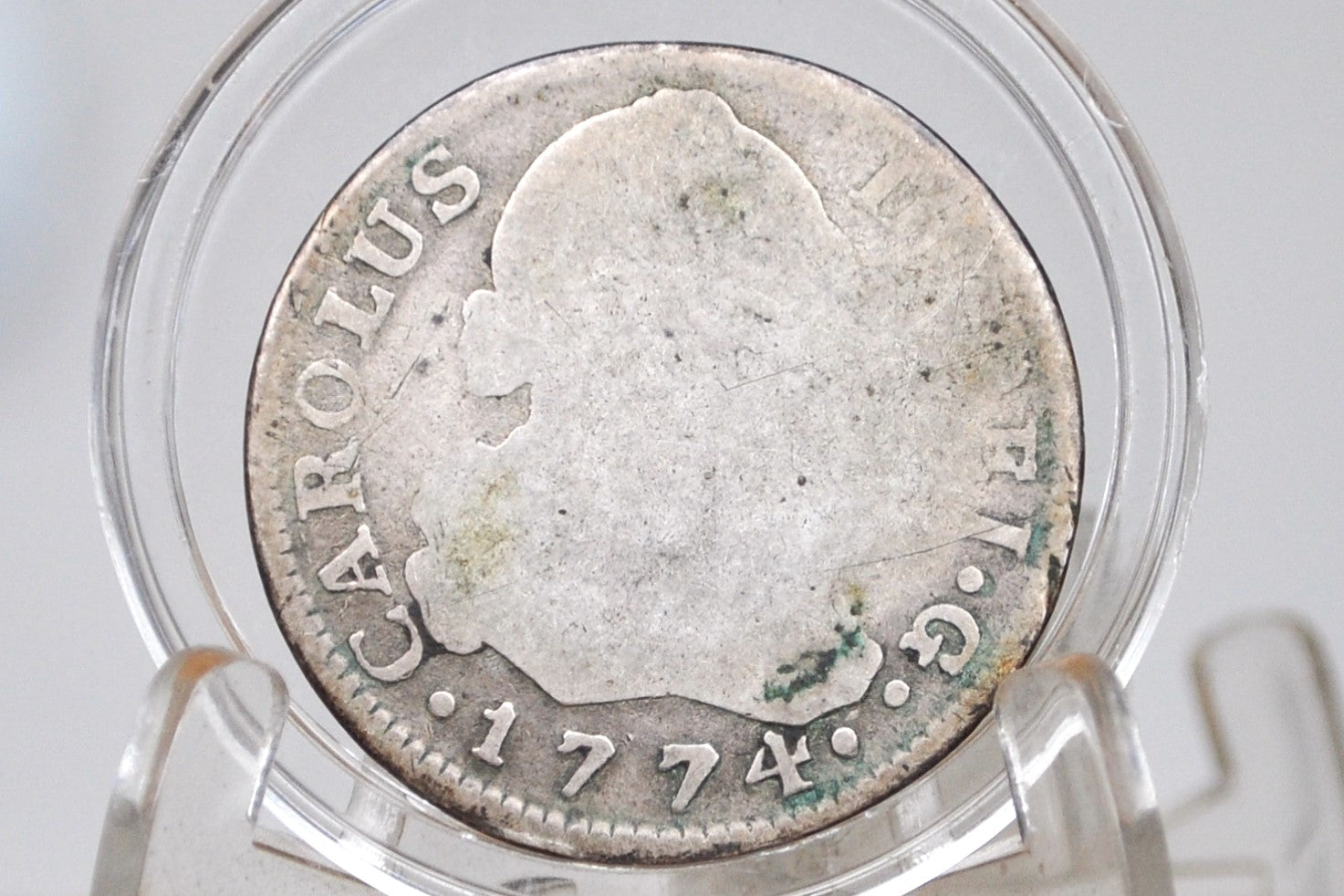 1774 Spanish 2 Reales, Silver - Spanish Silver Colonial Era Coin 1774 ...