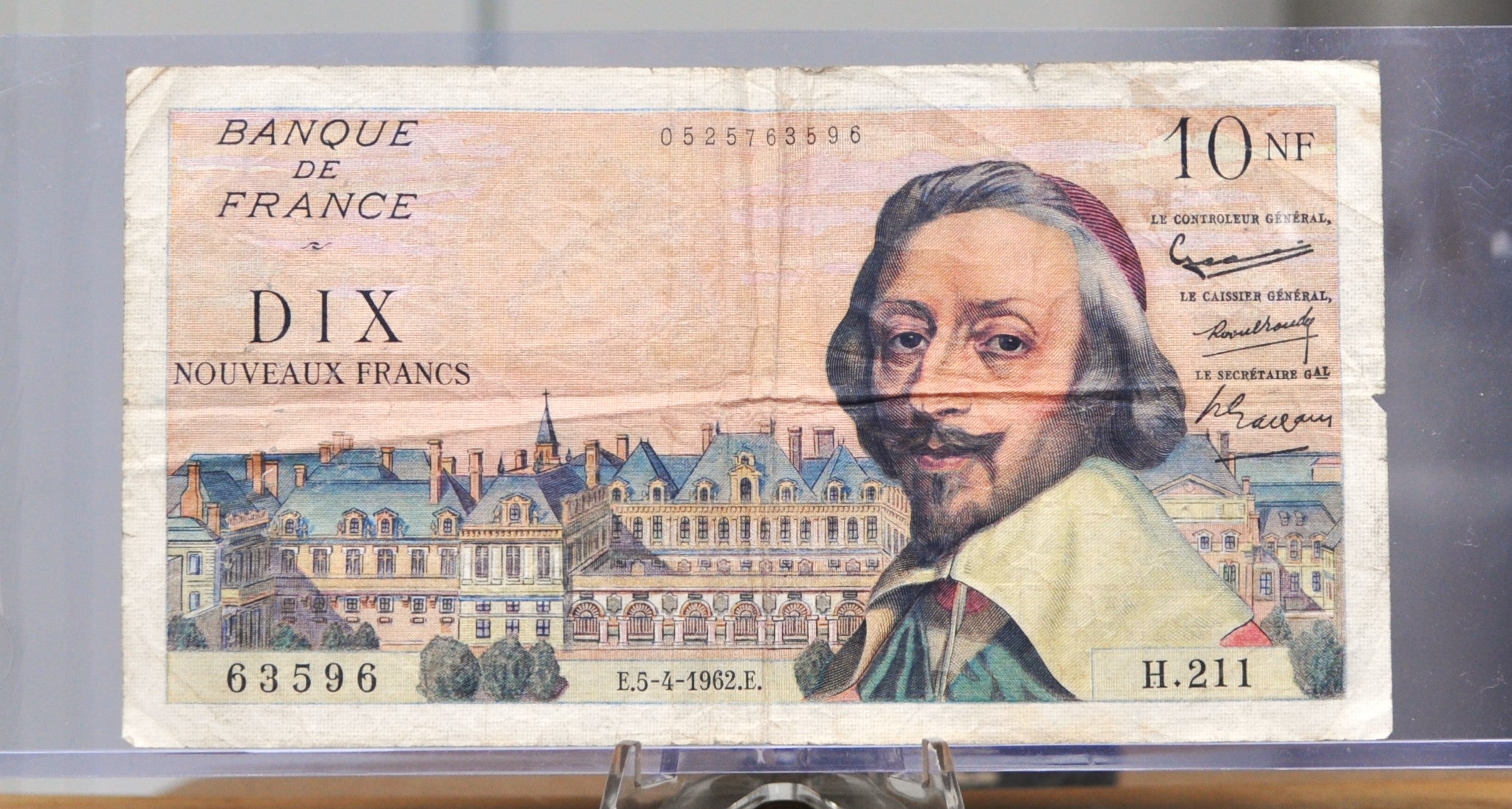 1962 Bank of France 10 Nouveaux Franc Note - Rarer New Franc Issue - 5 ...