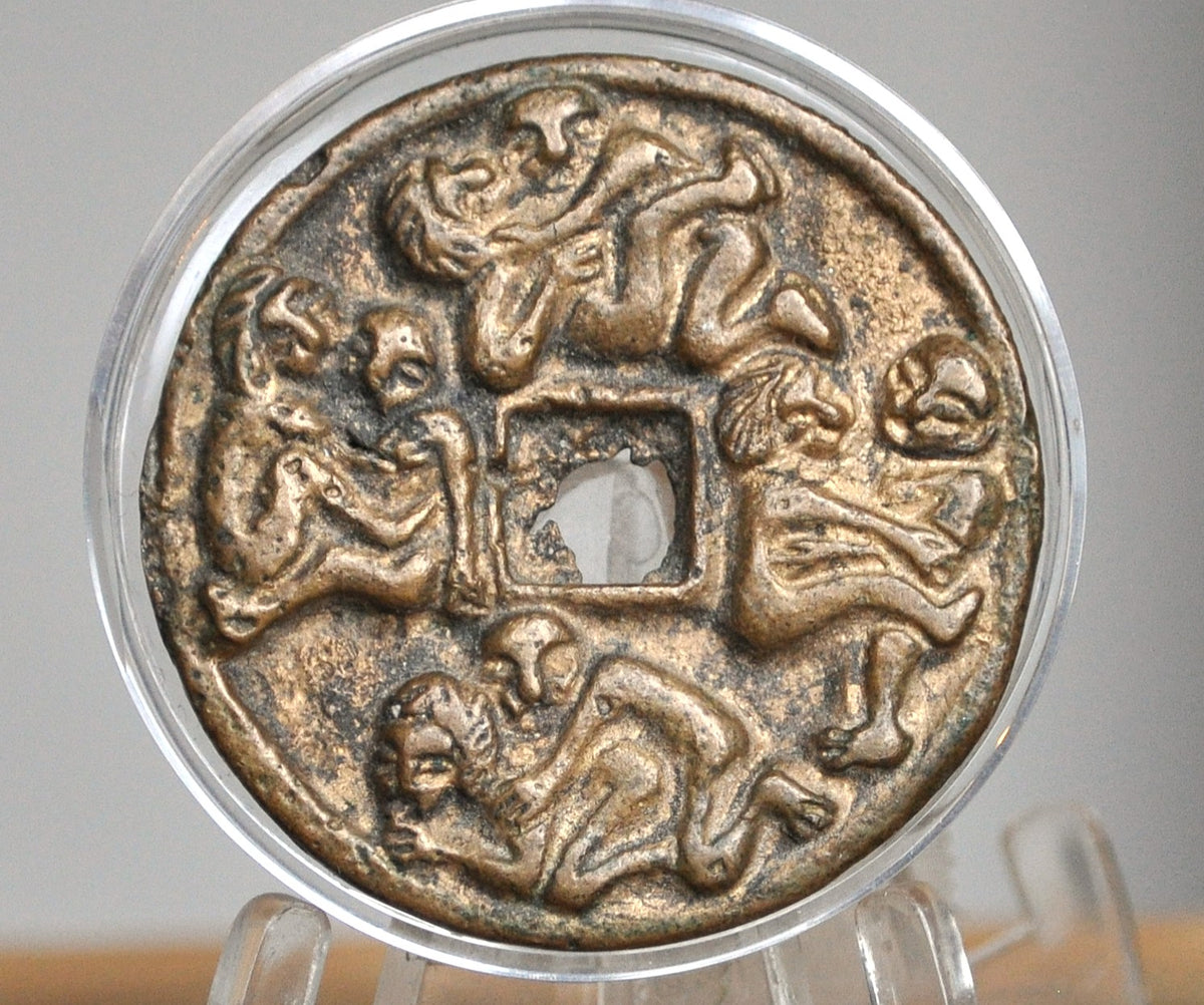 1940s Chinese Love/Marriage Token - Chinese Marriage Brass Decorative ...