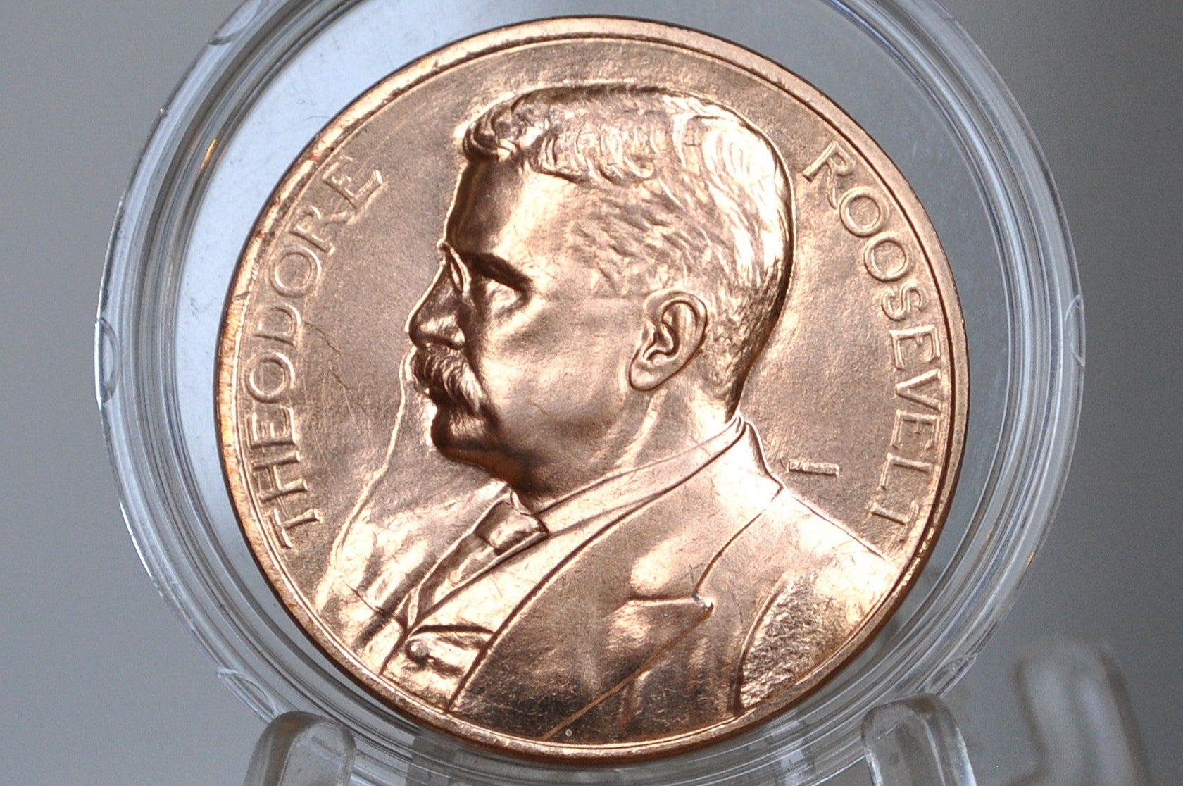 1905 Theodore Roosevelt Second Inauguration Commemorative Bronze Token ...