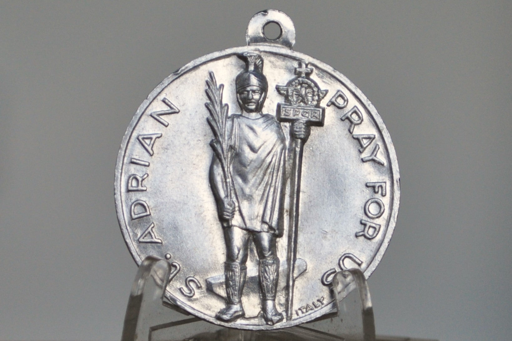 Rare Saint Adrian Crucifixion of Jesus Pendant - Catholic Medal - Reli ...