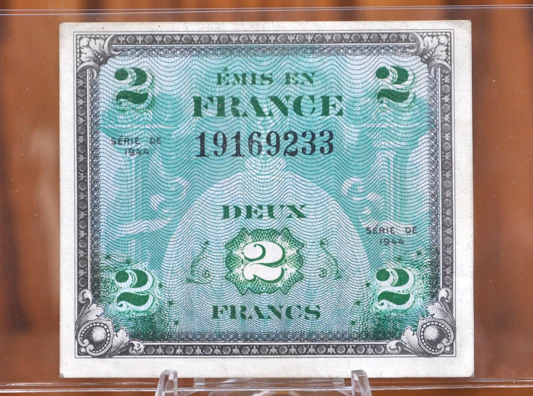 1944 France 2 Franc Paper Note - WWII Era French Bank Note, Beautiful ...