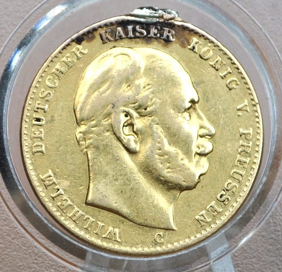 1879 C German States (Prussia) Gold 10 Mark - Previously used in Jewel ...