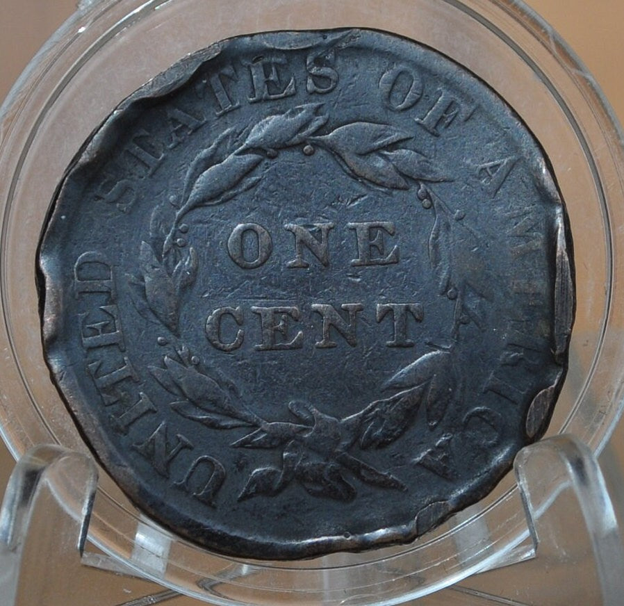 1820 Matron Head Large Cent - VG Details, Dented Rim - 1820 Liberty He ...