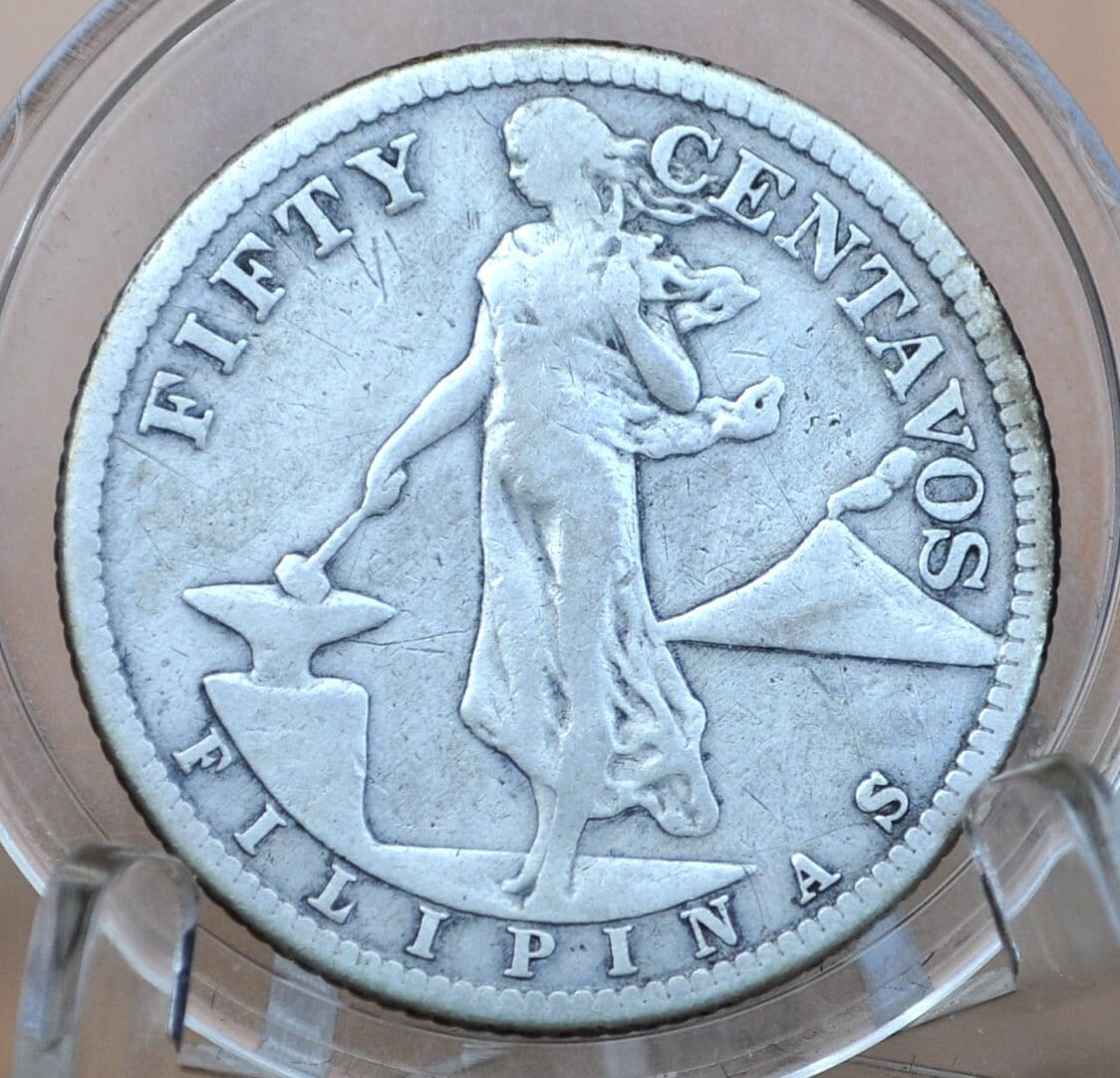 1908-S Philippines Silver 50 Centavos - Great Condition - 1908 Silver ...