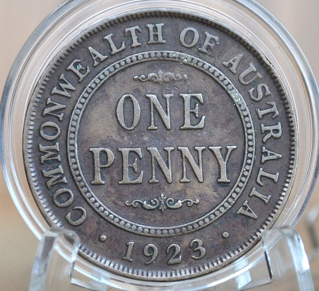 1923 Australian One Penny - F/VF - King George - Australian One Cent 1 ...