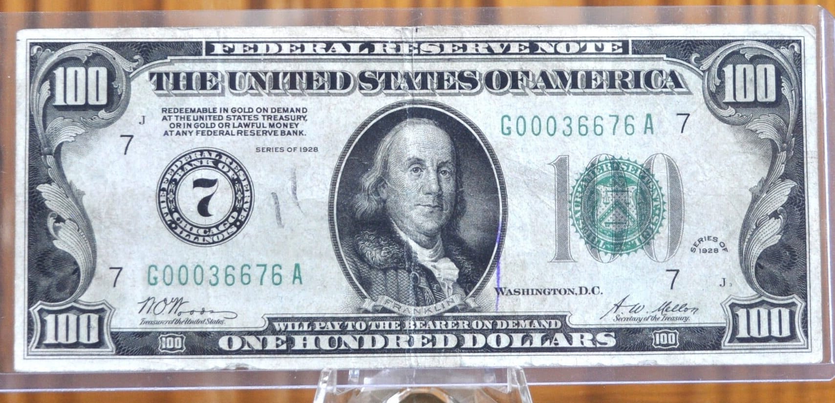 1928 100 Dollar Bill - XF (Extremely Fine) Grade - Chicago - 1928 One ...