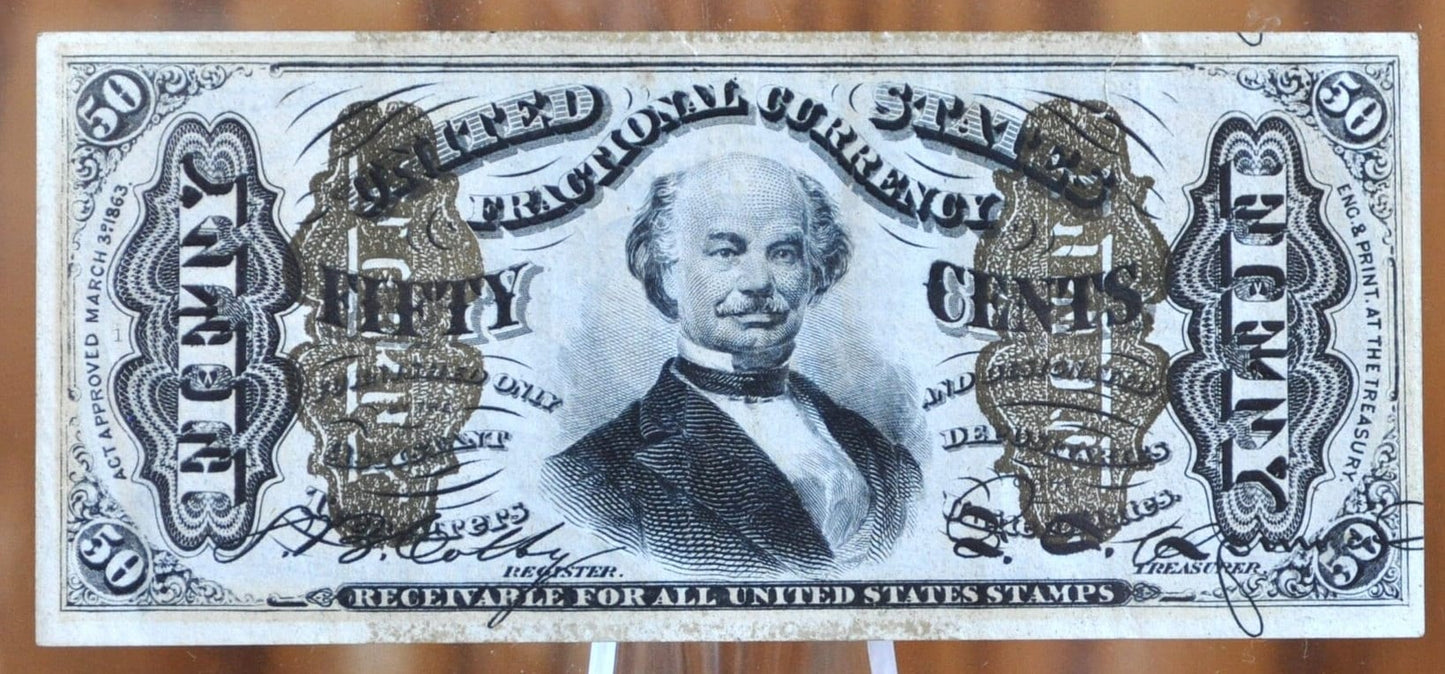 50 Cent Fractional Note Fr#1341 AU Grade / Condition - Third Issue Fif ...