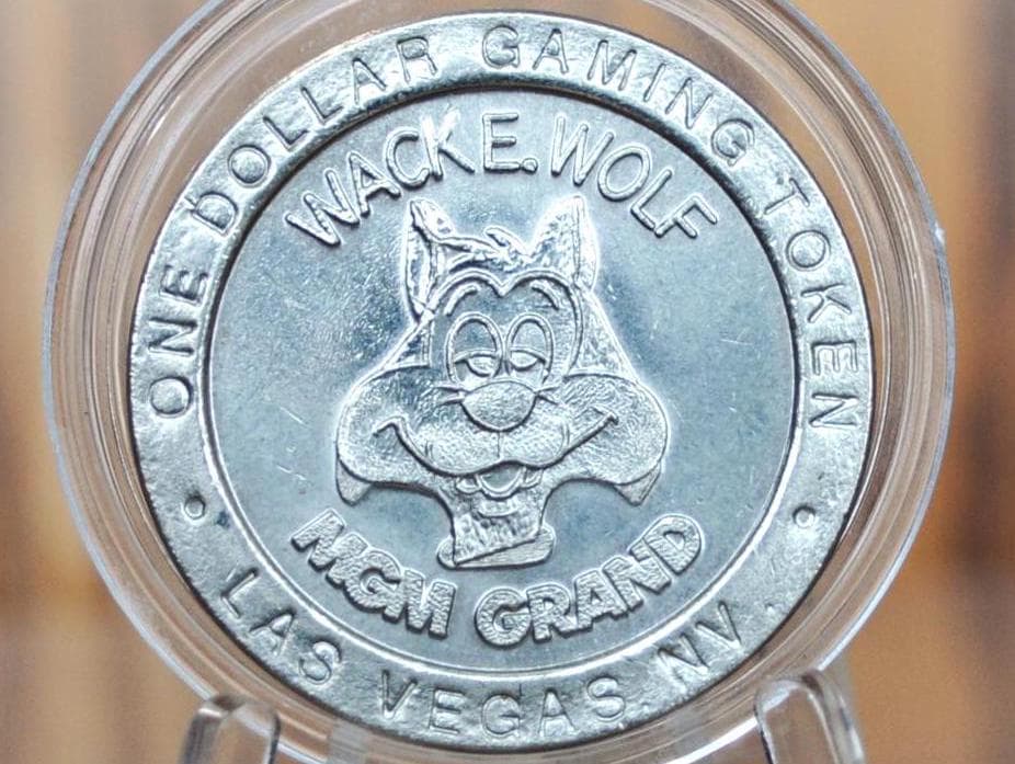 Vintage 1993 Limited MGM Grand One Dollar Gaming Token - Wack E. Wolf ...