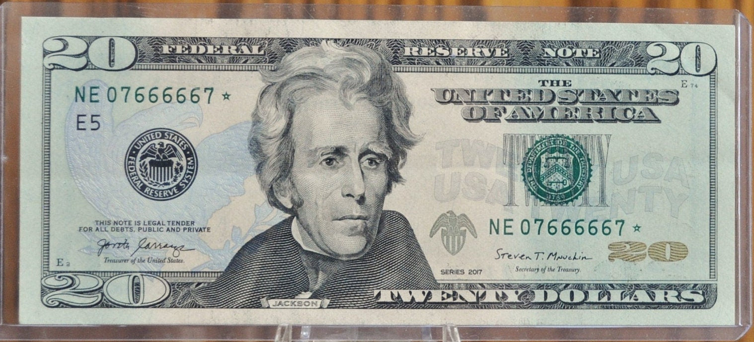 20 Dollar Federal Reserve Star Note - Great Condition - Crazy Serial N ...