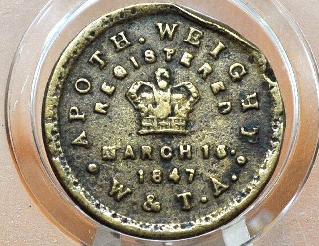 Very Rare 1847 UK 2 Scruples Apothecary Weight – Treasure Hunter Co