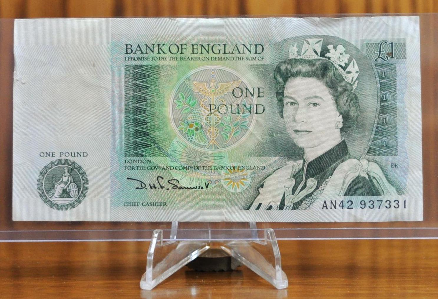 1981-84 Bank of England 1 Pound Note - D. H. F. Somerset Signature - Q ...