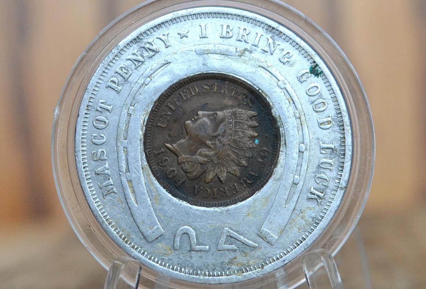1904 St. Louis Worlds Fair Good Luck Token - Mascot Penny - I Bring Go ...
