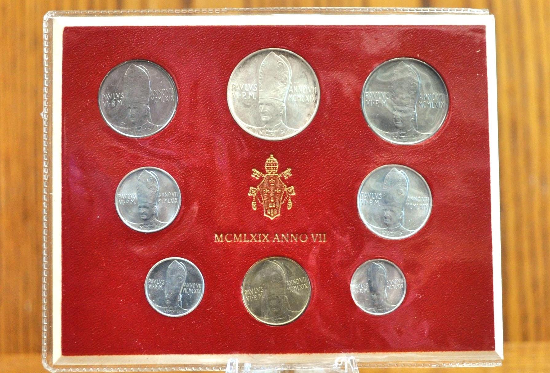 1969 Vatican Coin Set, Original Packaging, 1969 Vatican Coins, Vatican ...