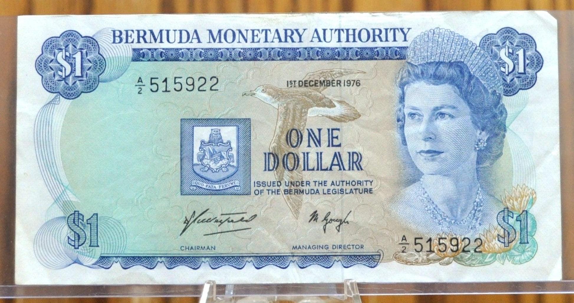 1976 Bermuda Monetary Authority 1 Dollar Note - 1.12.1976 Date - XF Gr ...