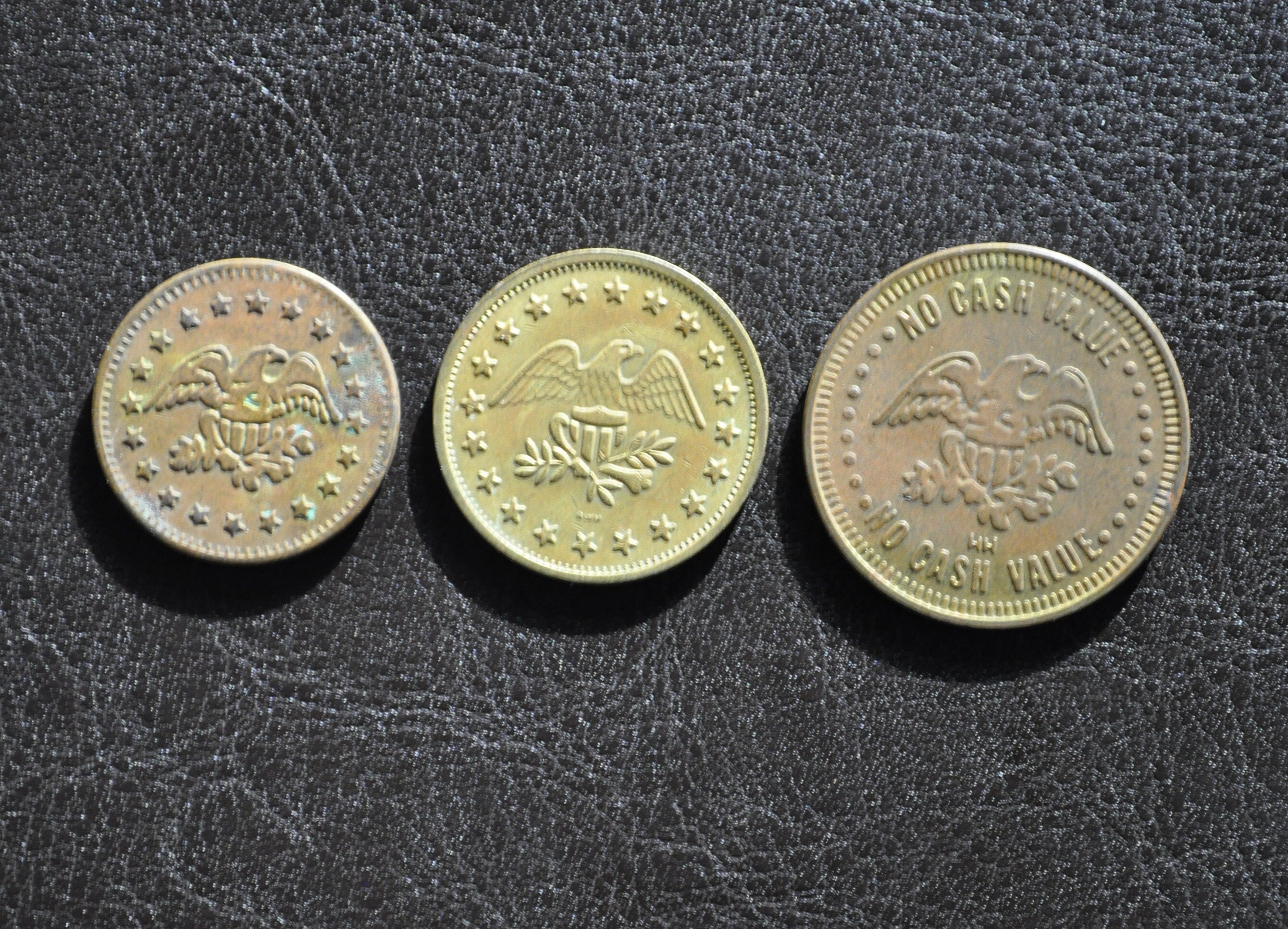 Lot of 3 Tokens for Arcade Games - Bronze Tokens for Jewelry Making, C ...