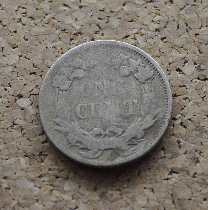 1858 Flying Eagle Penny - Good Date - Rare Penny Type - Two years of p ...