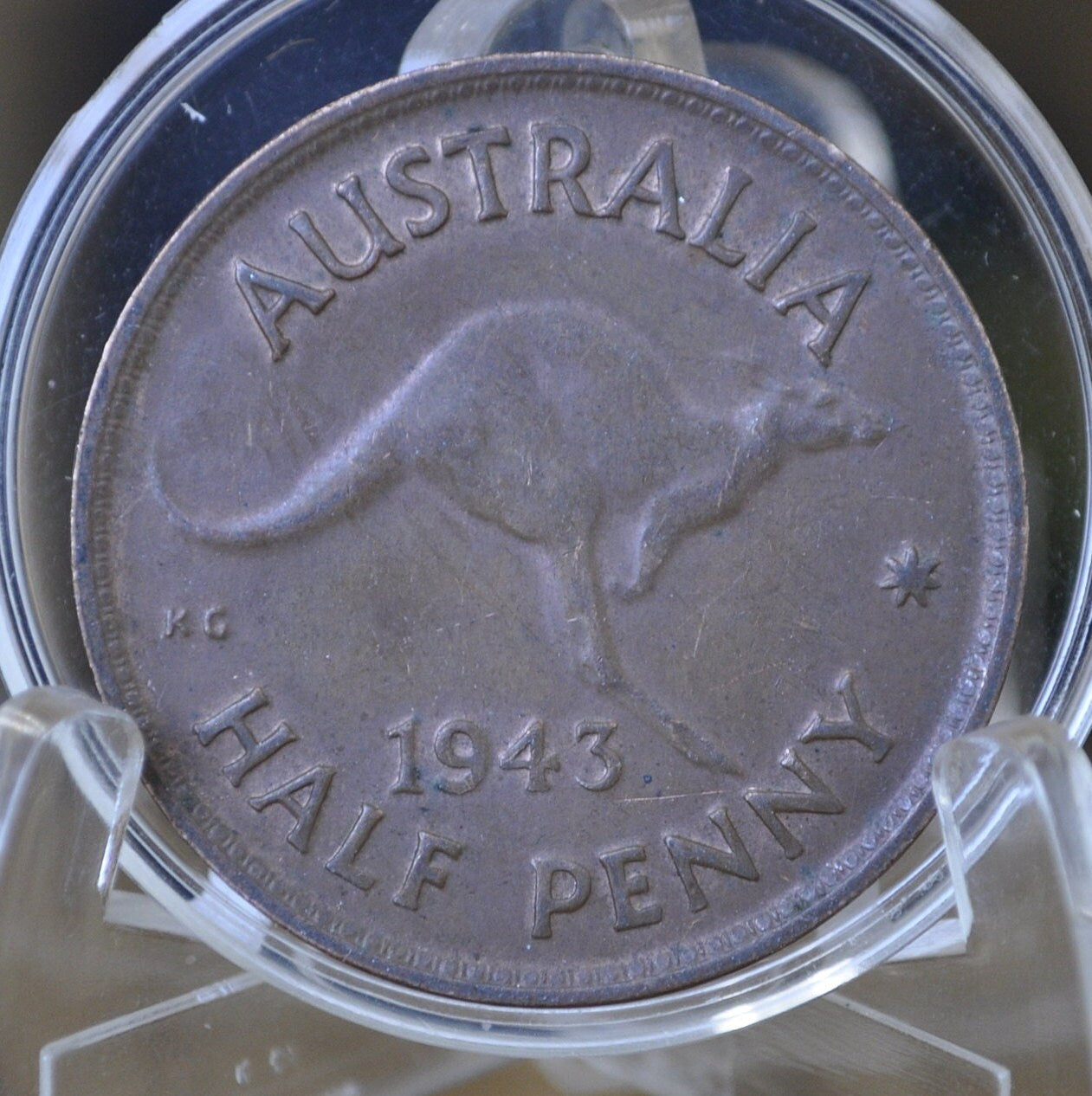 1943 Australia One Half Penny Australia - Great Condition / Detail - K ...