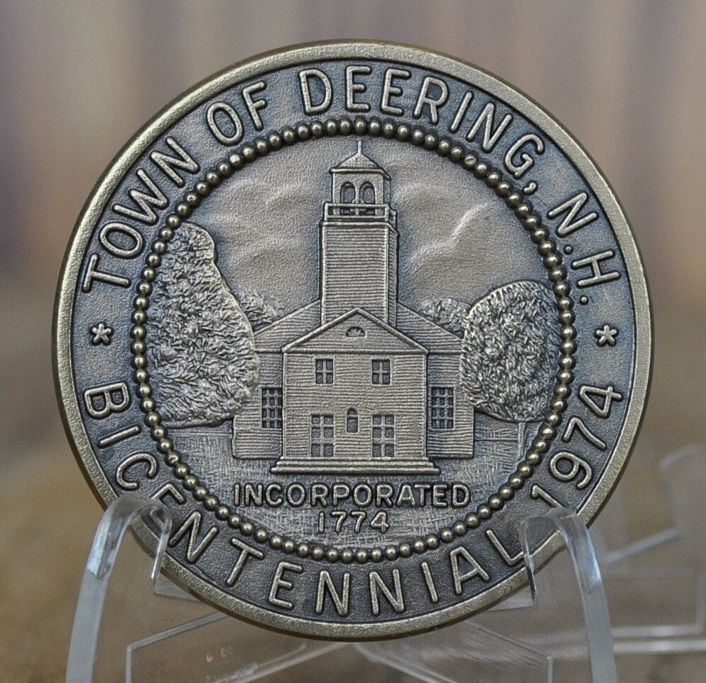 Deering NH Town Medals - Settlement Bicentennial 1774-1974 / Ebenezer ...