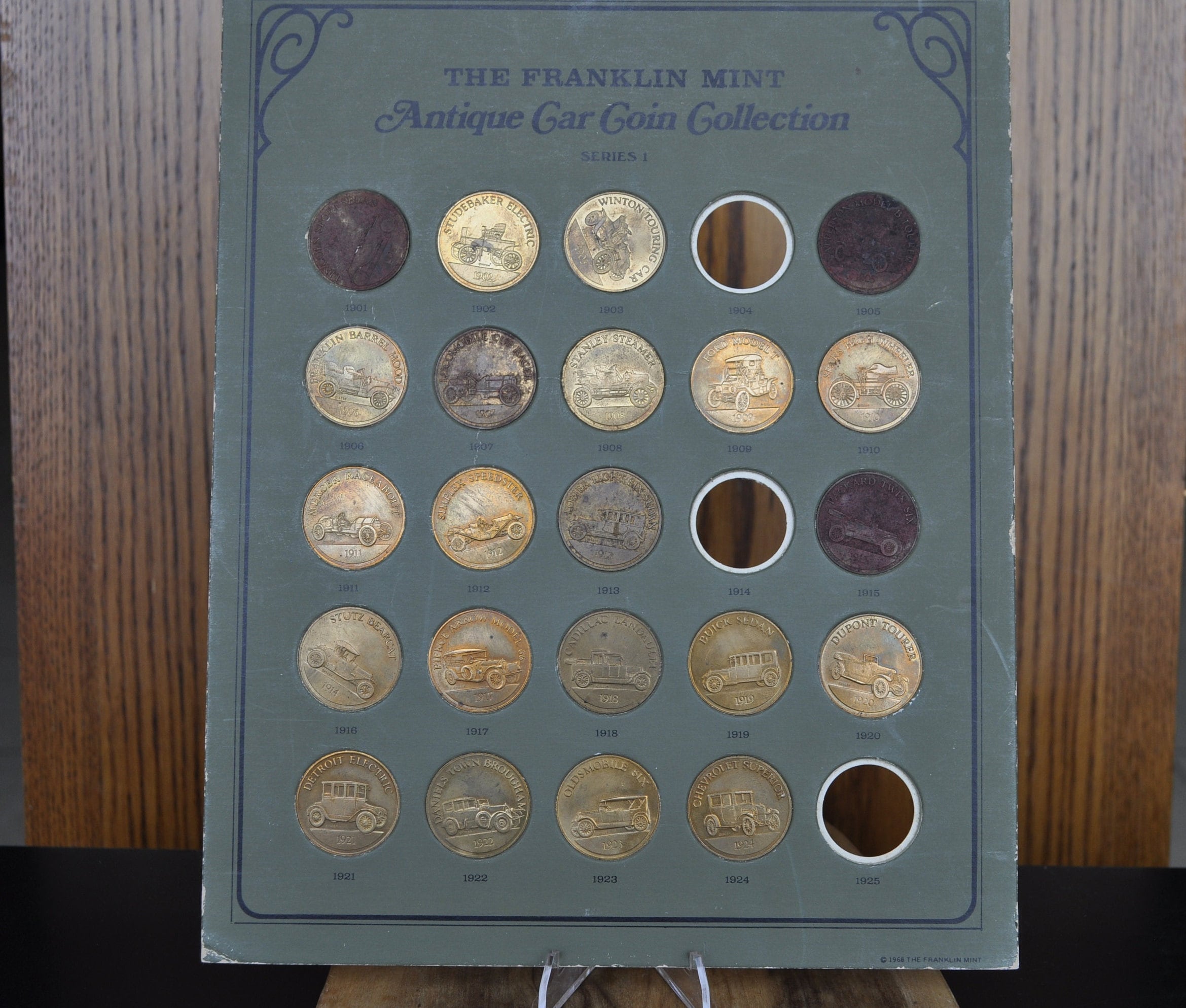 Franklin Mint Antique Car Tokens Collection - Commemorative Car Tokens ...