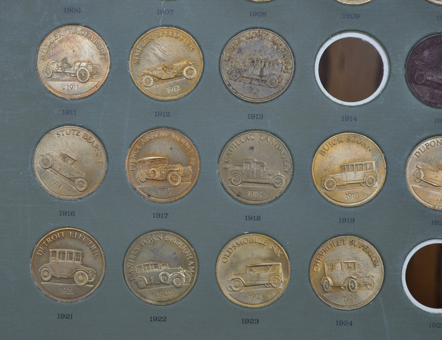 Franklin Mint Antique Car Tokens Collection - Commemorative Car Tokens ...